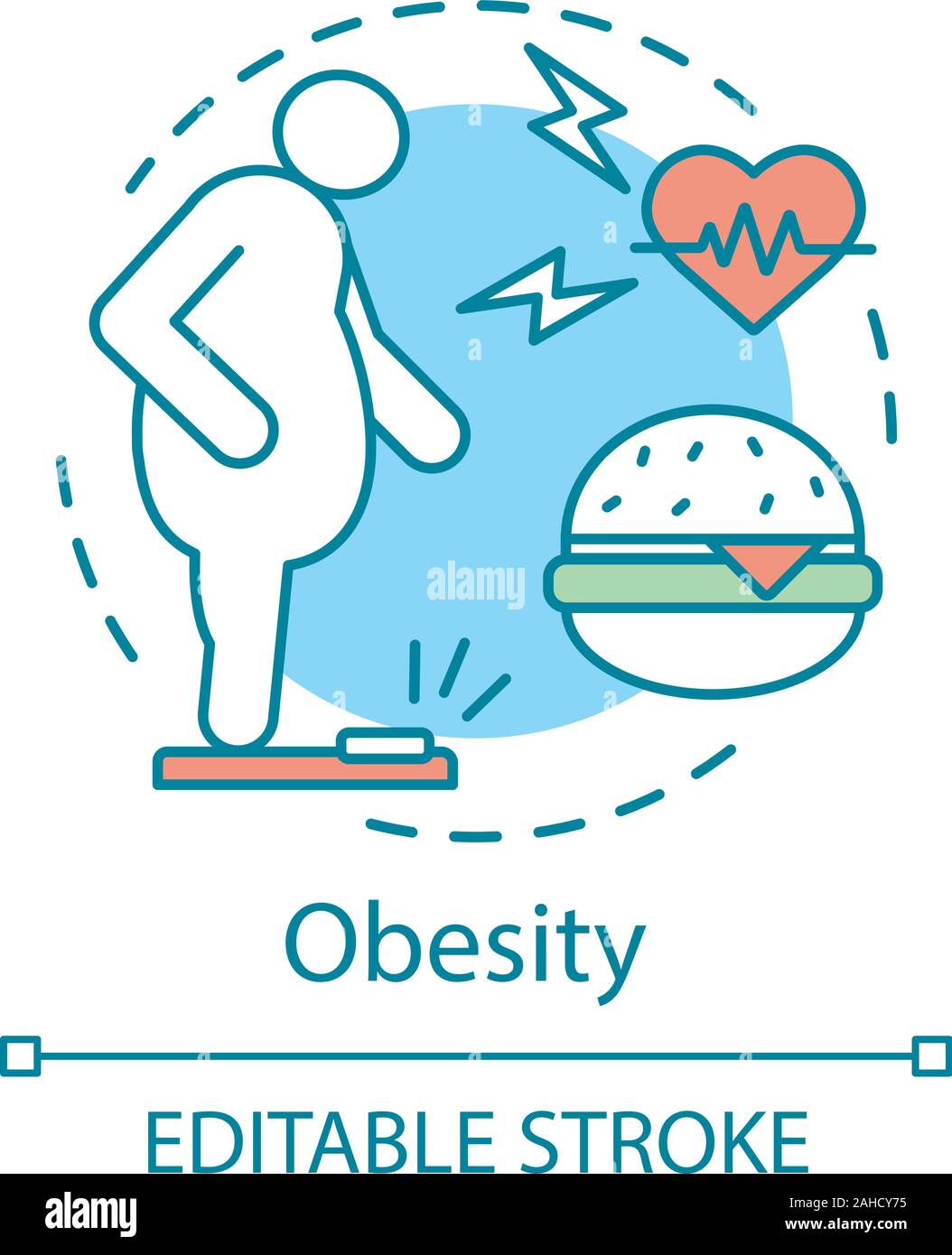 Obesity health problems Stock Vector Images - Alamy