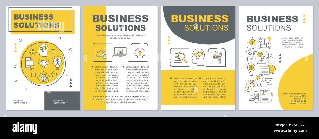 Business solutions and planning brochure template. Management. Flyer ...