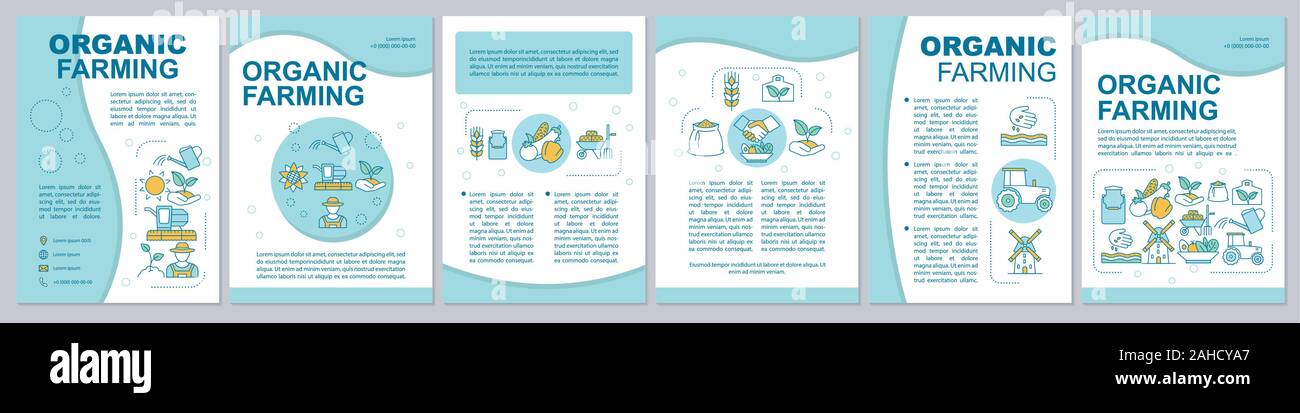 Organic farming brochure template layout. Ecological agriculture. Flyer ...