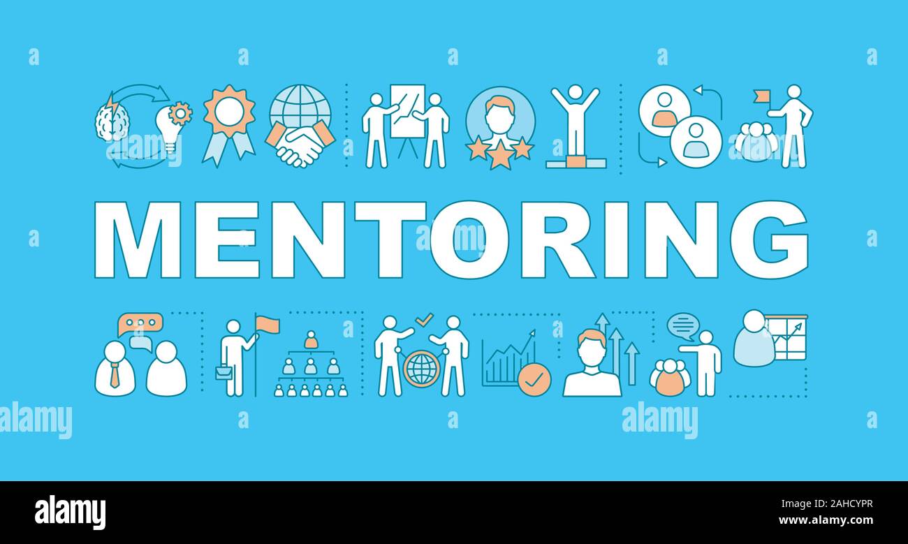 Mentoring word concepts banner. Leadership. Personal growth and success ...