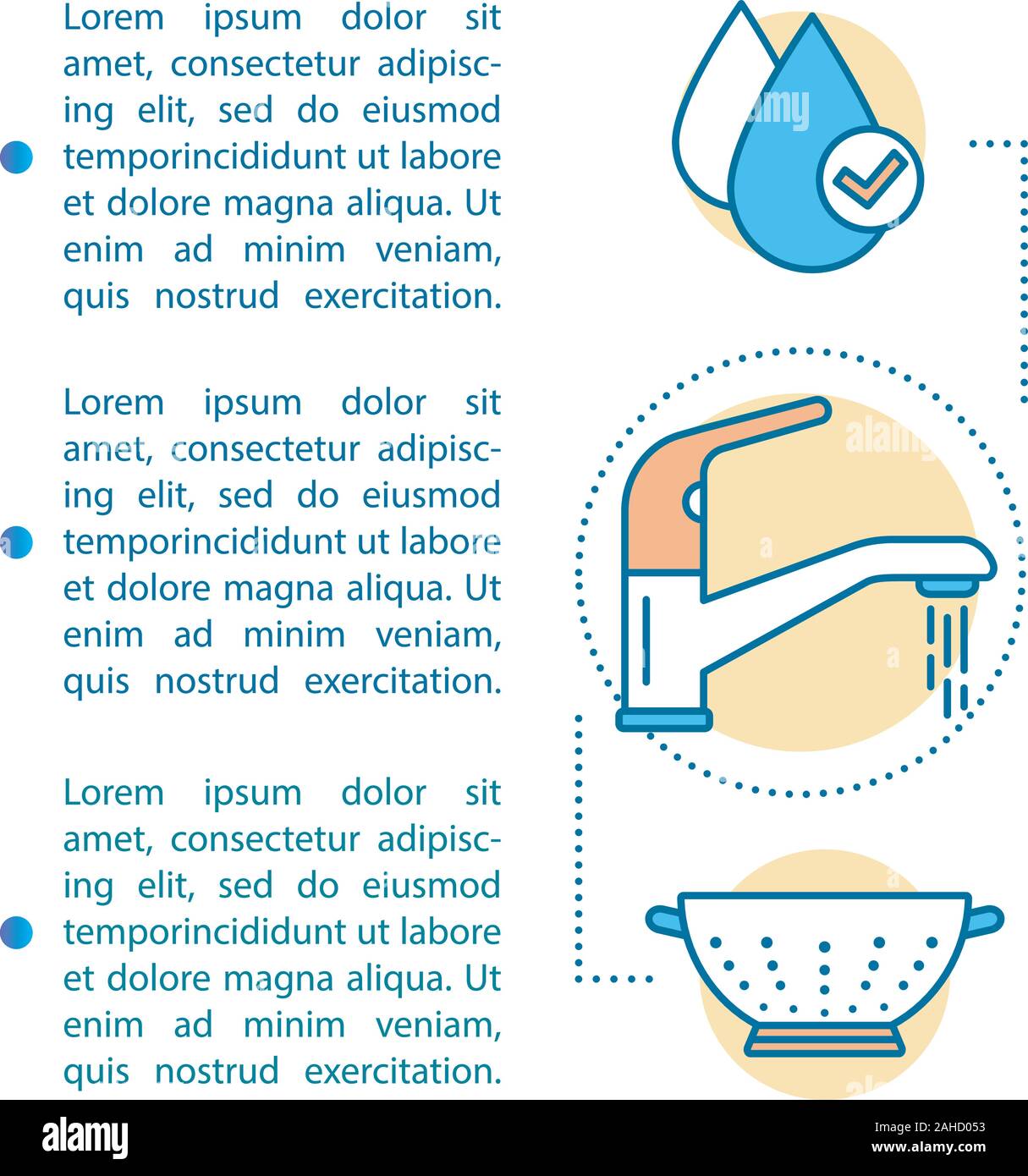 Food cleaning article page vector template. Brochure, magazine, booklet ...