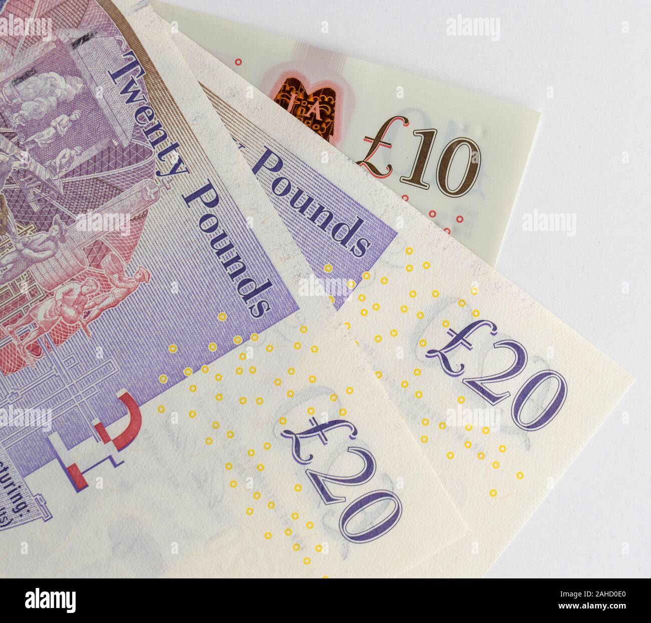Uk banknotes piles hi-res stock photography and images - Alamy