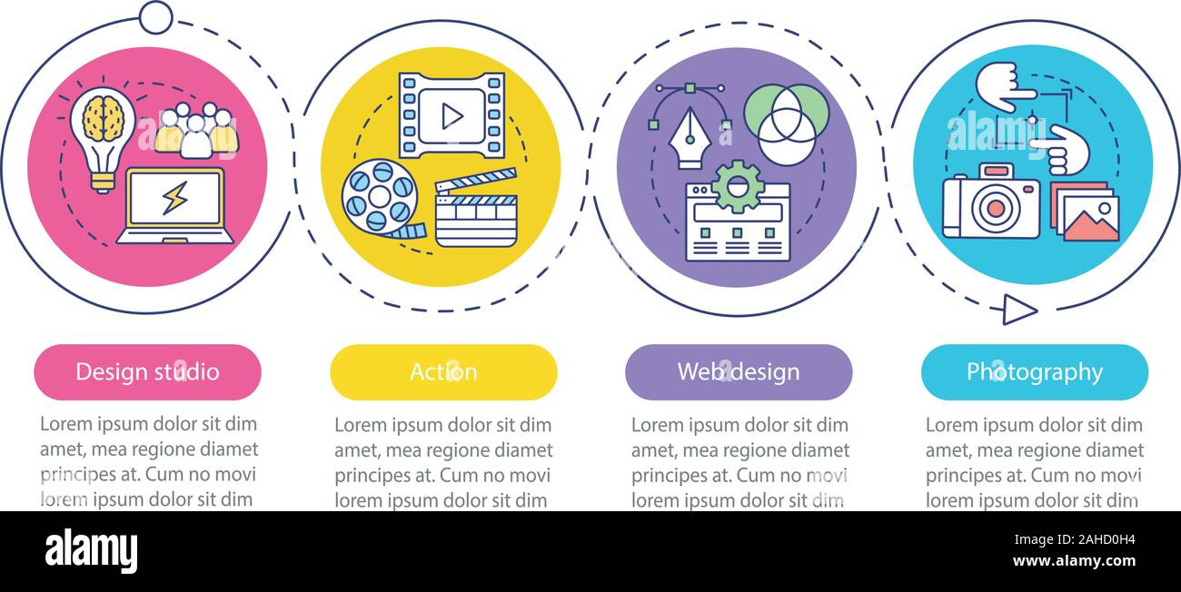 Web design vector infographic template. Photography, design studio ...