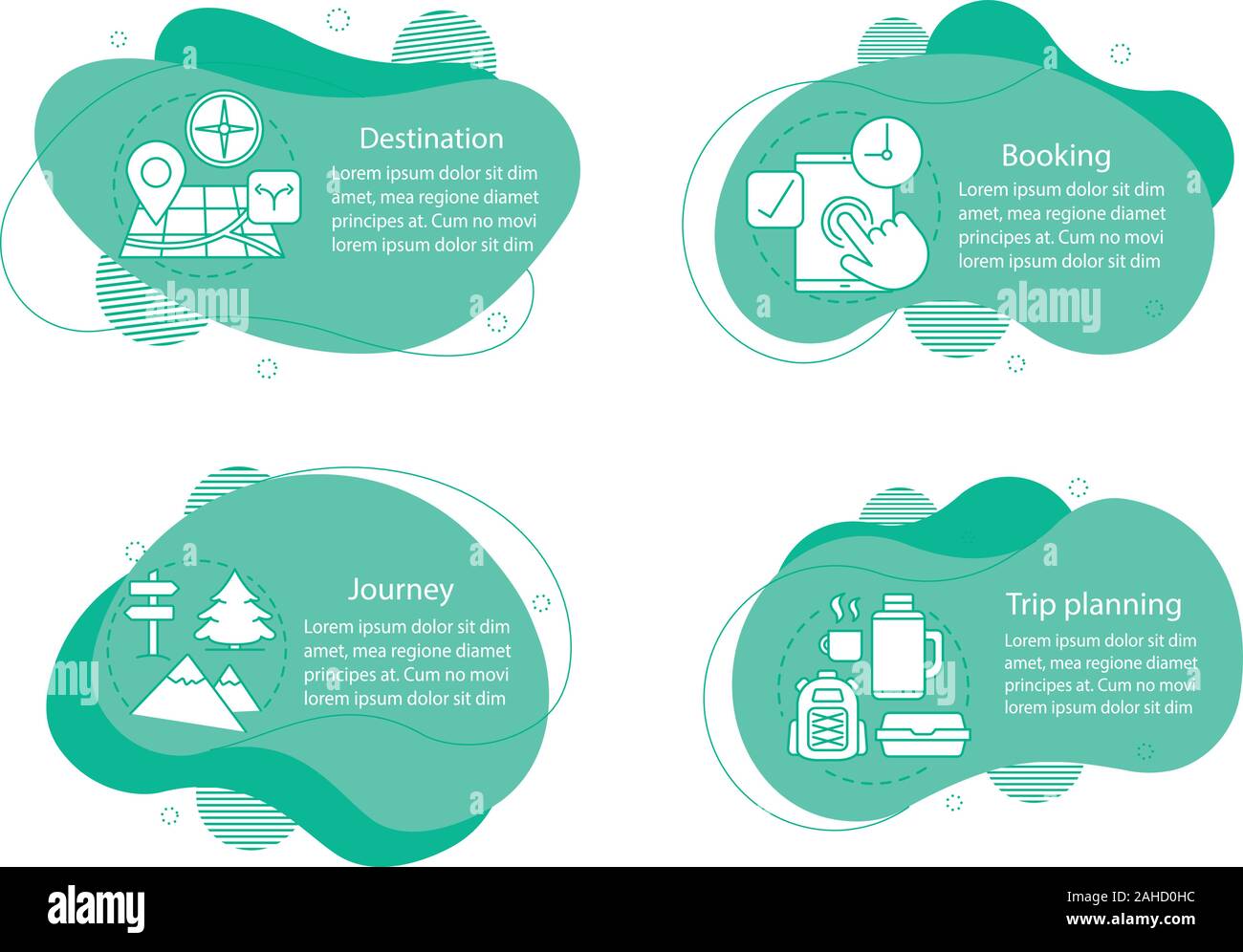 Travel agency concept illustrations. Trip planning infographic template ...