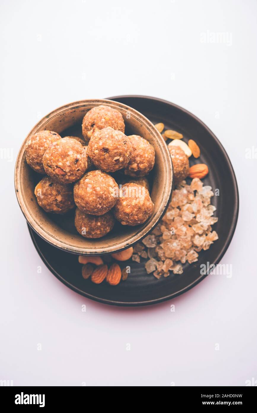 sweet Dink laddu also known as Dinkache ladoo or gond ke laddoo made ...