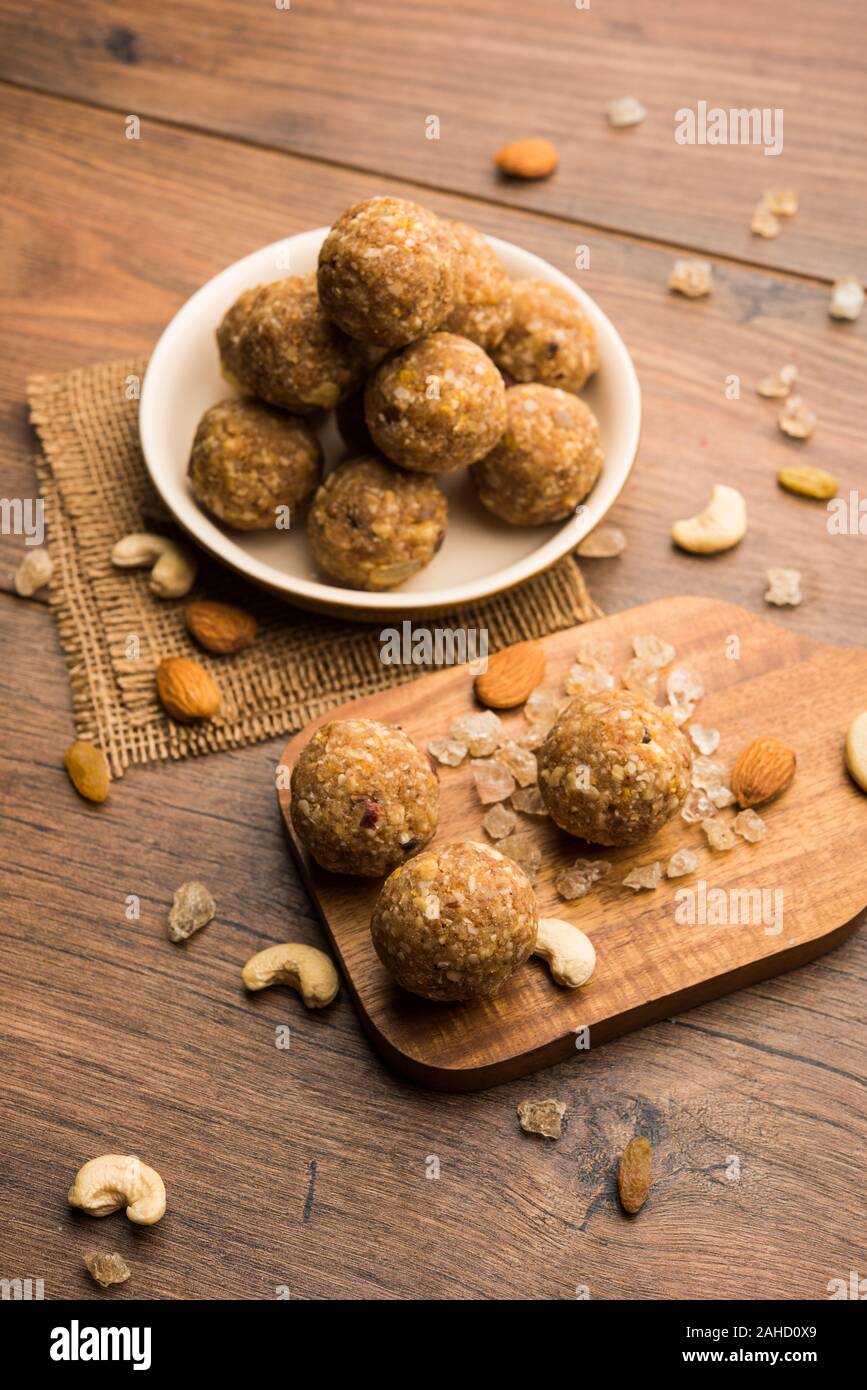 sweet Dink laddu also known as Dinkache ladoo or gond ke laddoo made ...