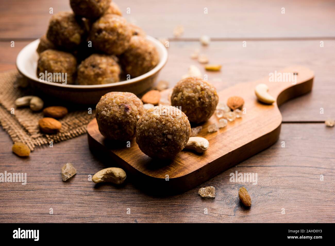 sweet Dink laddu also known as Dinkache ladoo or gond ke laddoo made ...