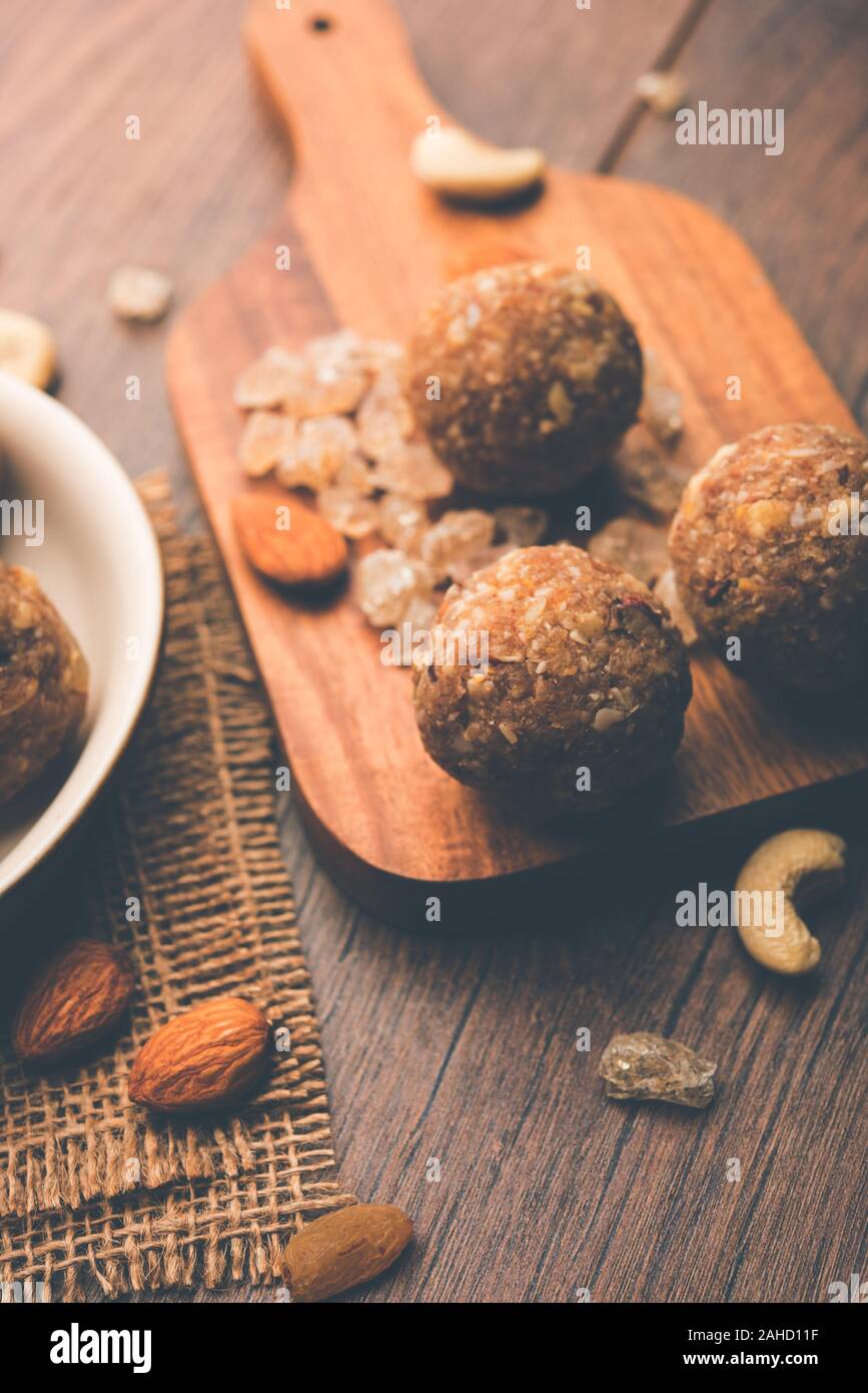 sweet Dink laddu also known as Dinkache ladoo or gond ke laddoo made ...
