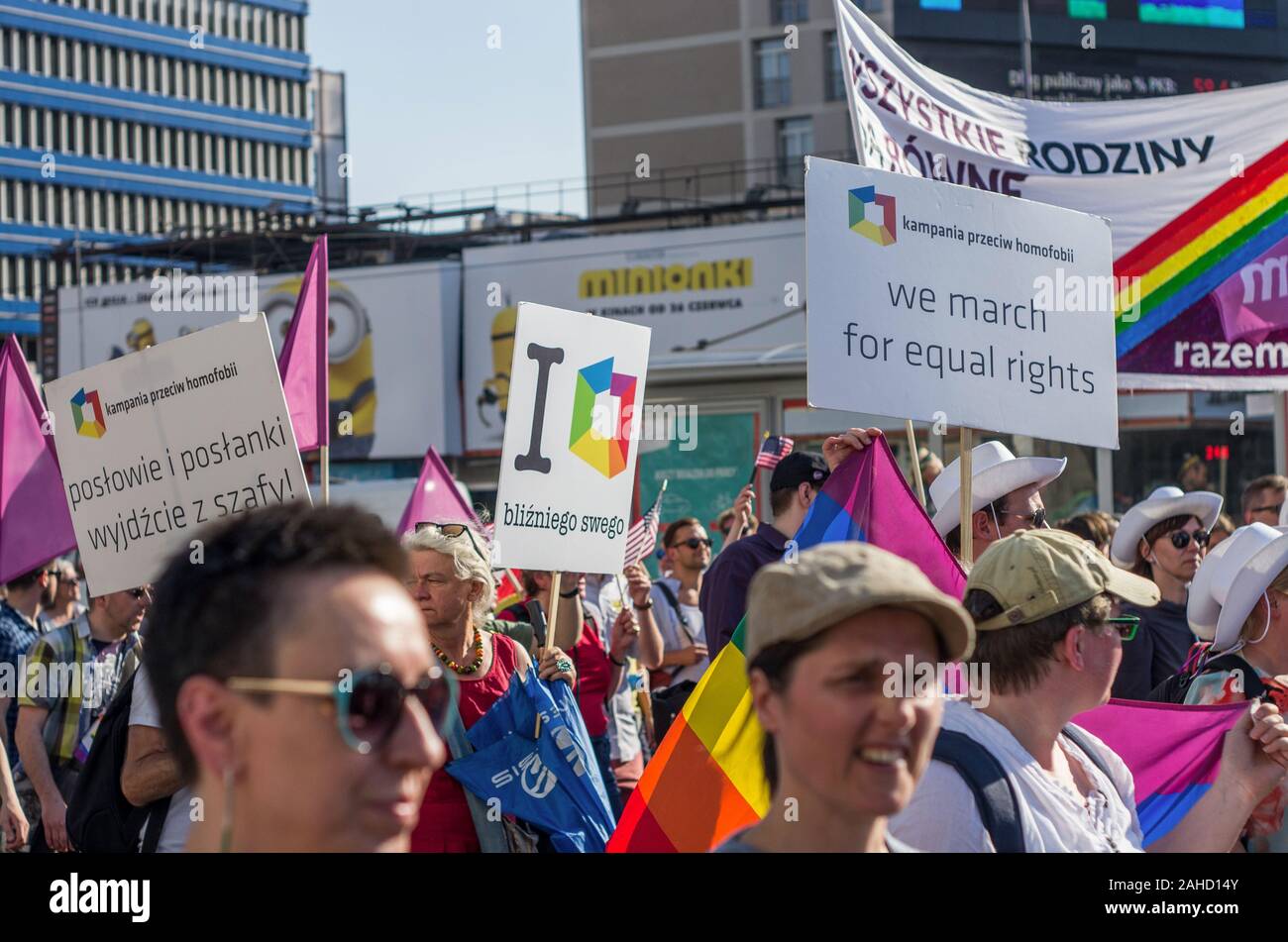 Equality Parade in Warsaw, Poland Stock Photo - Alamy
