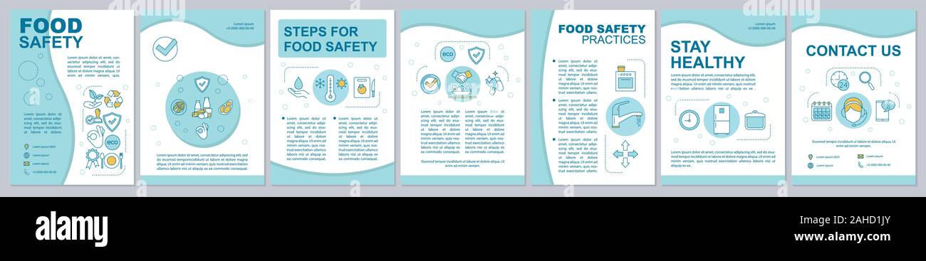 Food safety, hygiene brochure template layout. Foodborne diseases ...