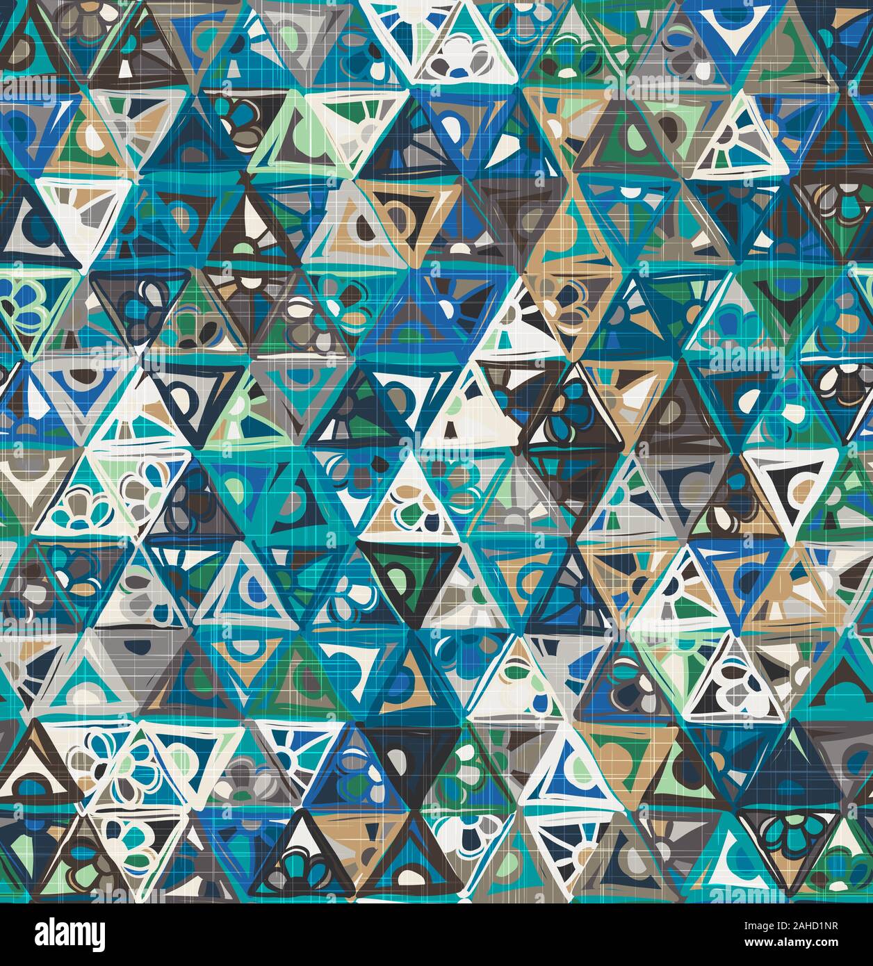 Naive sketchy doodle ditsy floral triangle pattern Stock Vector Image ...