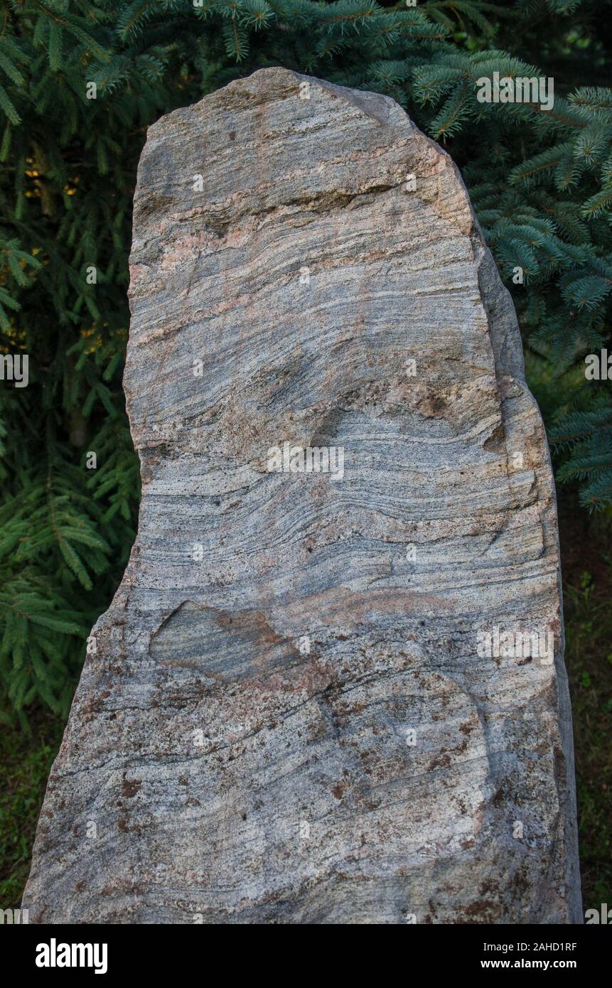 Huge boulders in the garden Stock Photo - Alamy