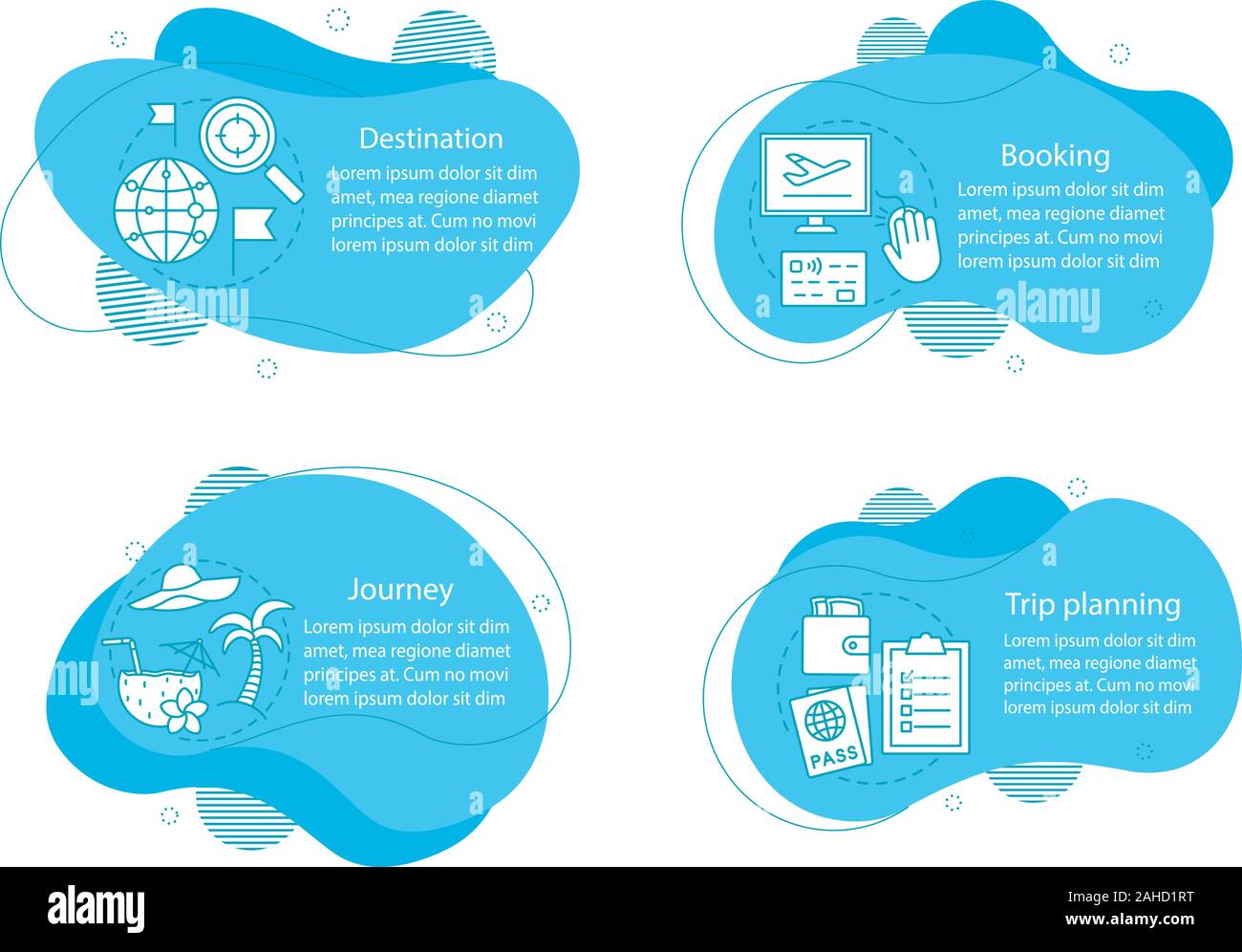 Travel agency concept illustrations. Trip planner infographic template ...