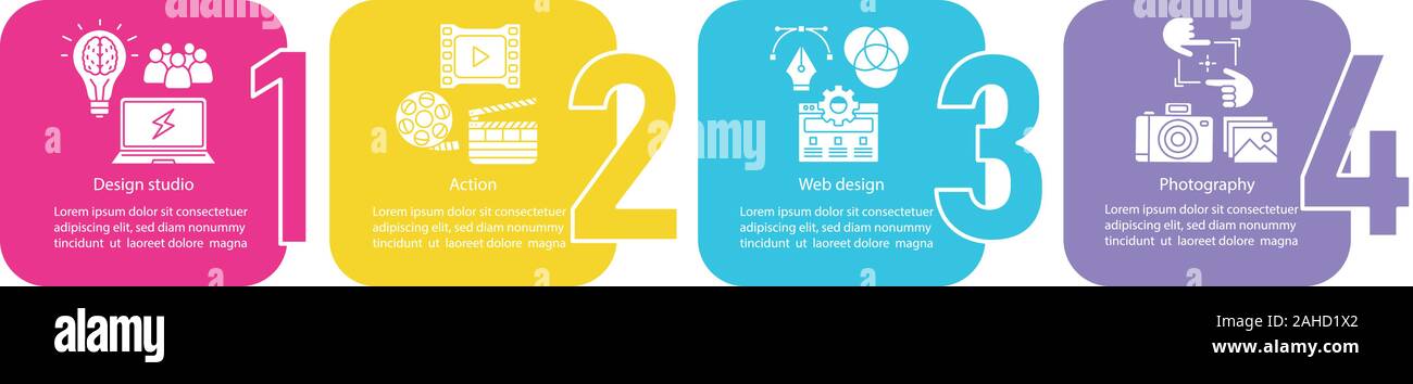 Web design vector infographic template. Photography, design studio ...