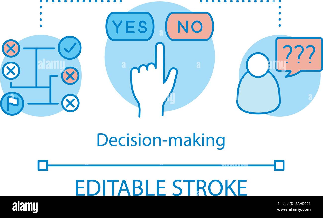 Decision making concept icon. Determination. Strategic thinking idea ... Decision making concept icon. Determination. Strategic thinking idea ...