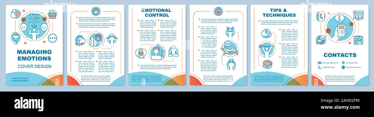 Managing emotions brochure template layout. Dealing with anger. Mental ...