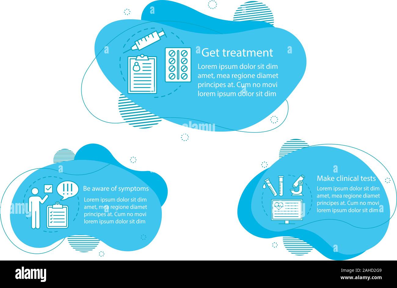 Medical screening concept illustrations. Make tests, get treatment ...