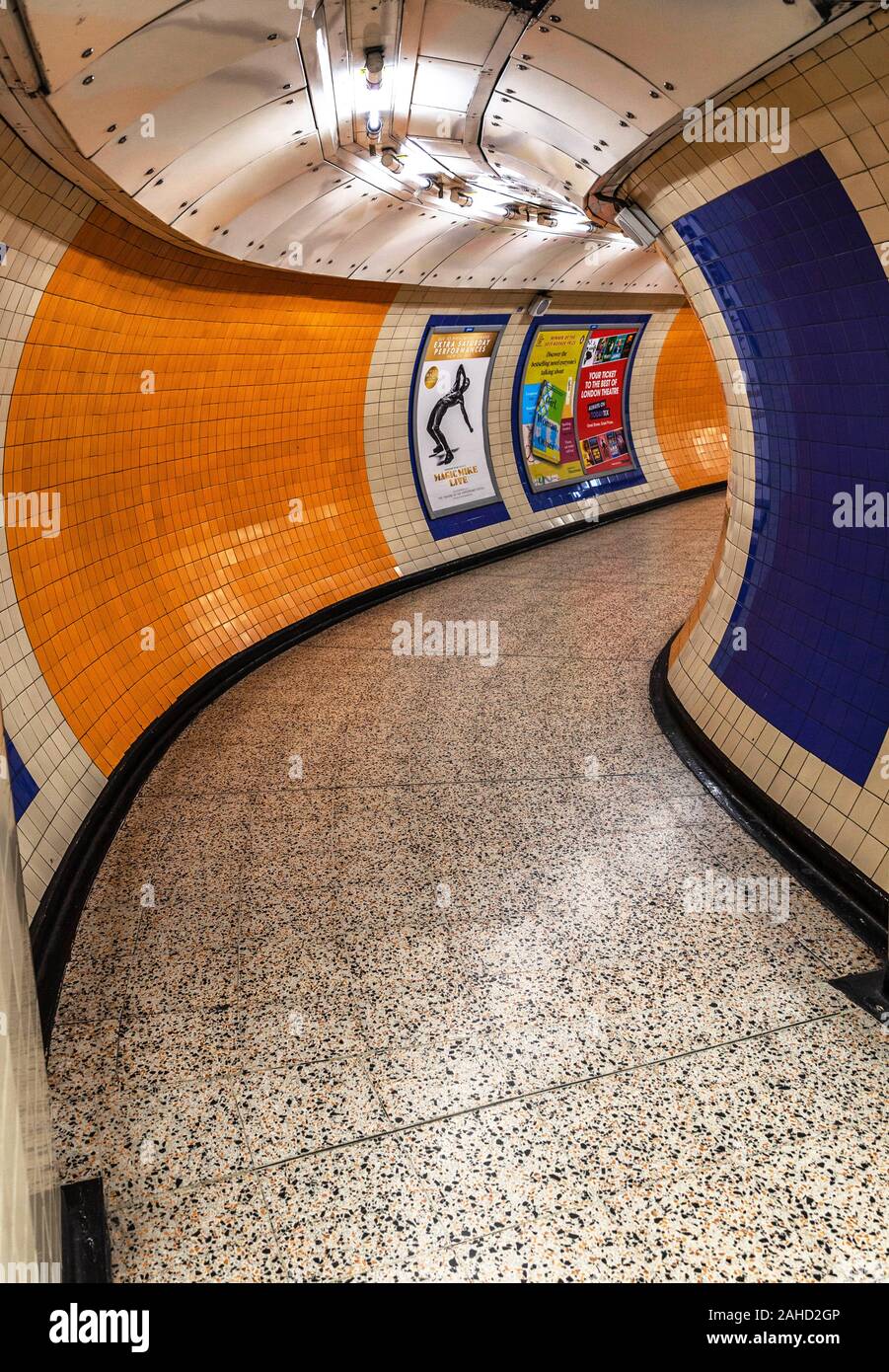 St John's Wood tube station passageway, London, England, UK Stock Photo ...