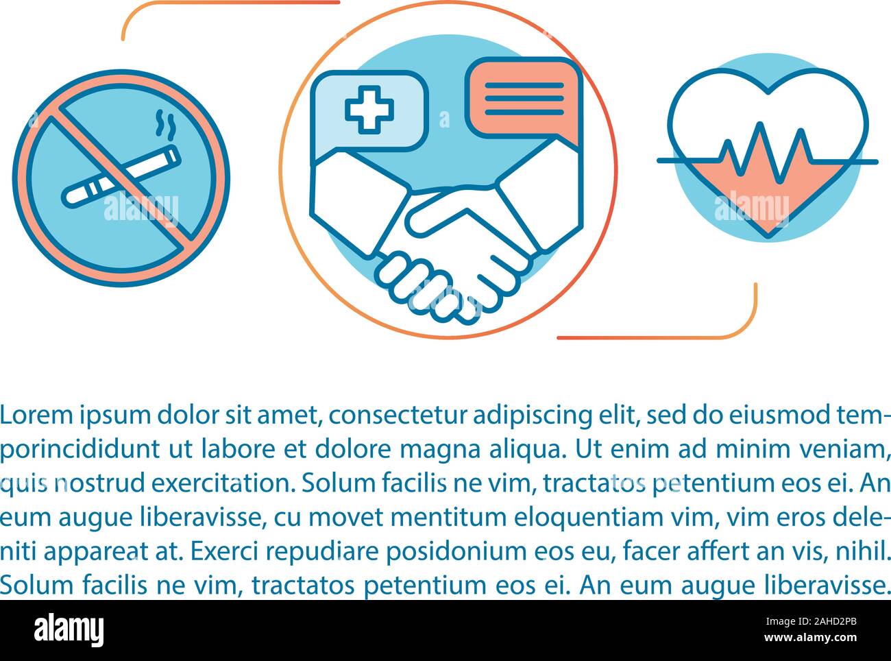 Medical consultation concept linear illustration. Doctor's ...