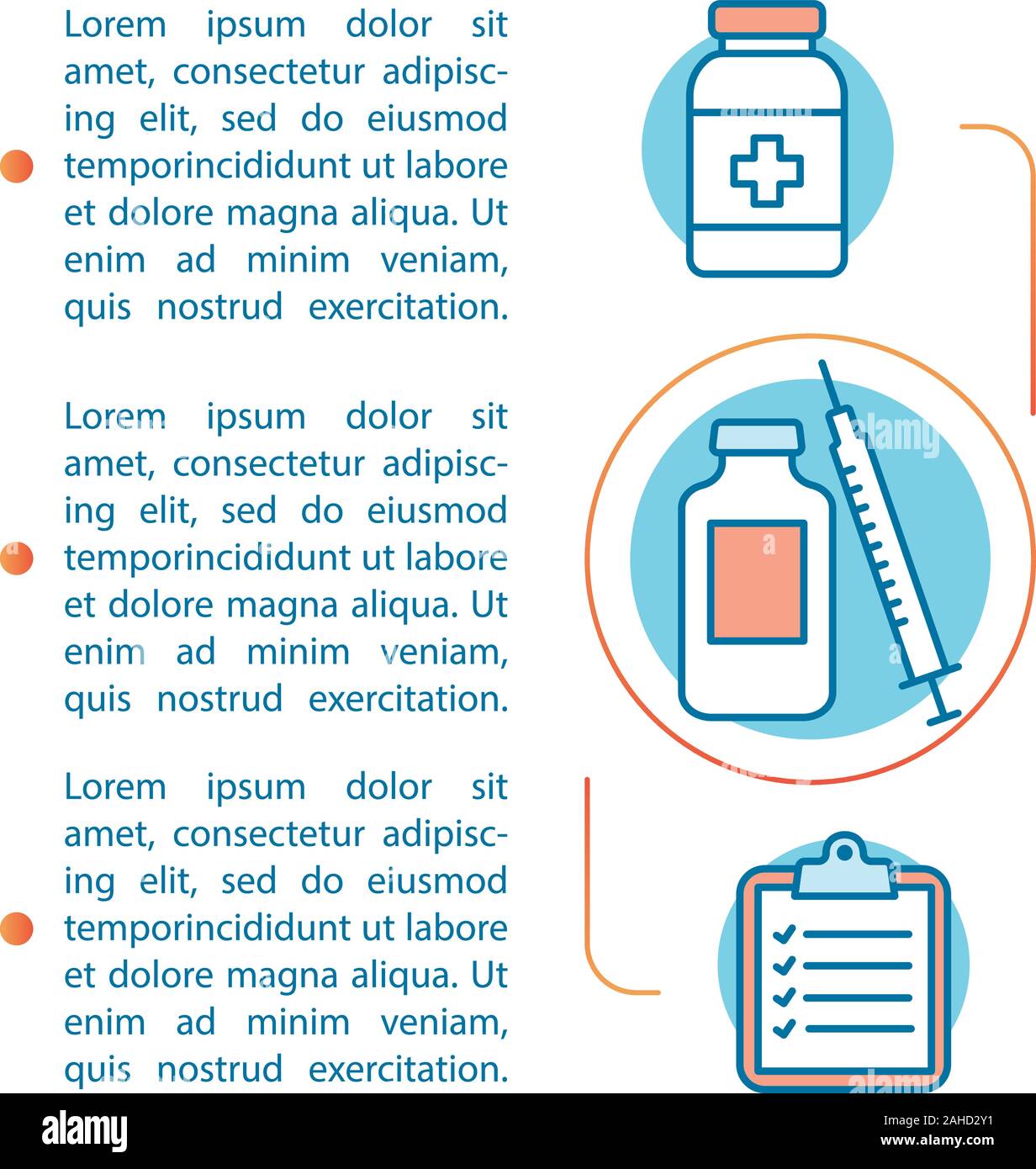 Medical treatment article page vector template. Doctor's advice ...