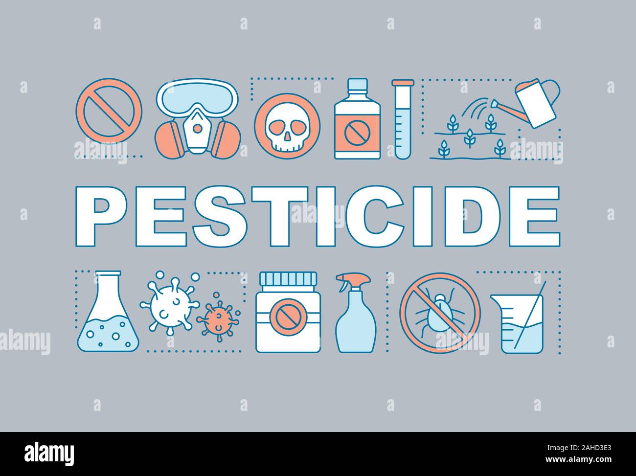 Pesticide word concepts banner. Pest control. Presentation, website ...