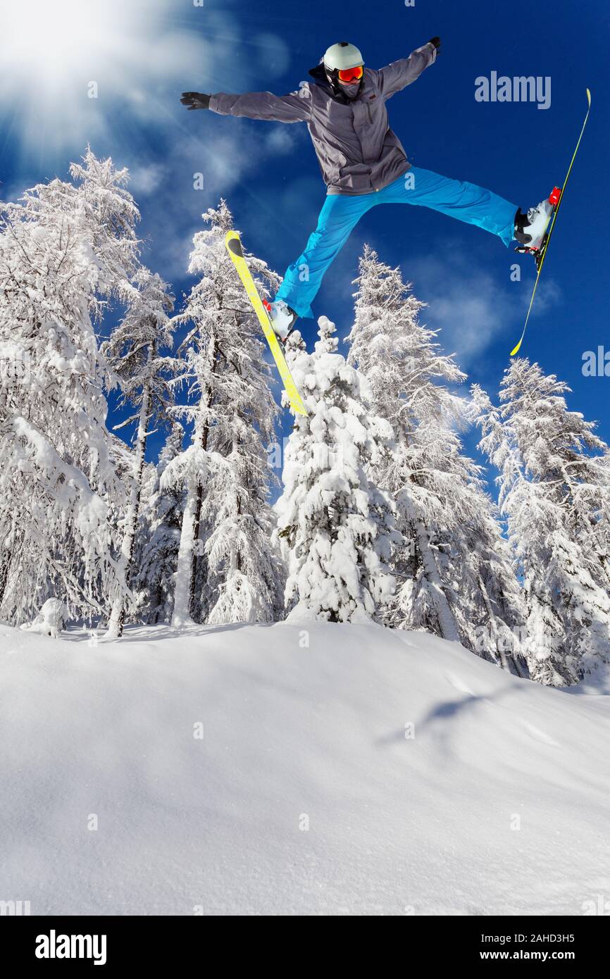 winter holidays in the snow Stock Photo - Alamy