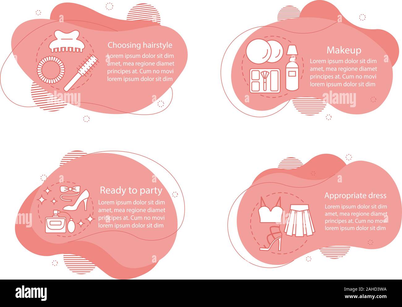 Beauty salon concept illustrations. Fashion infographic template. Fluid ...