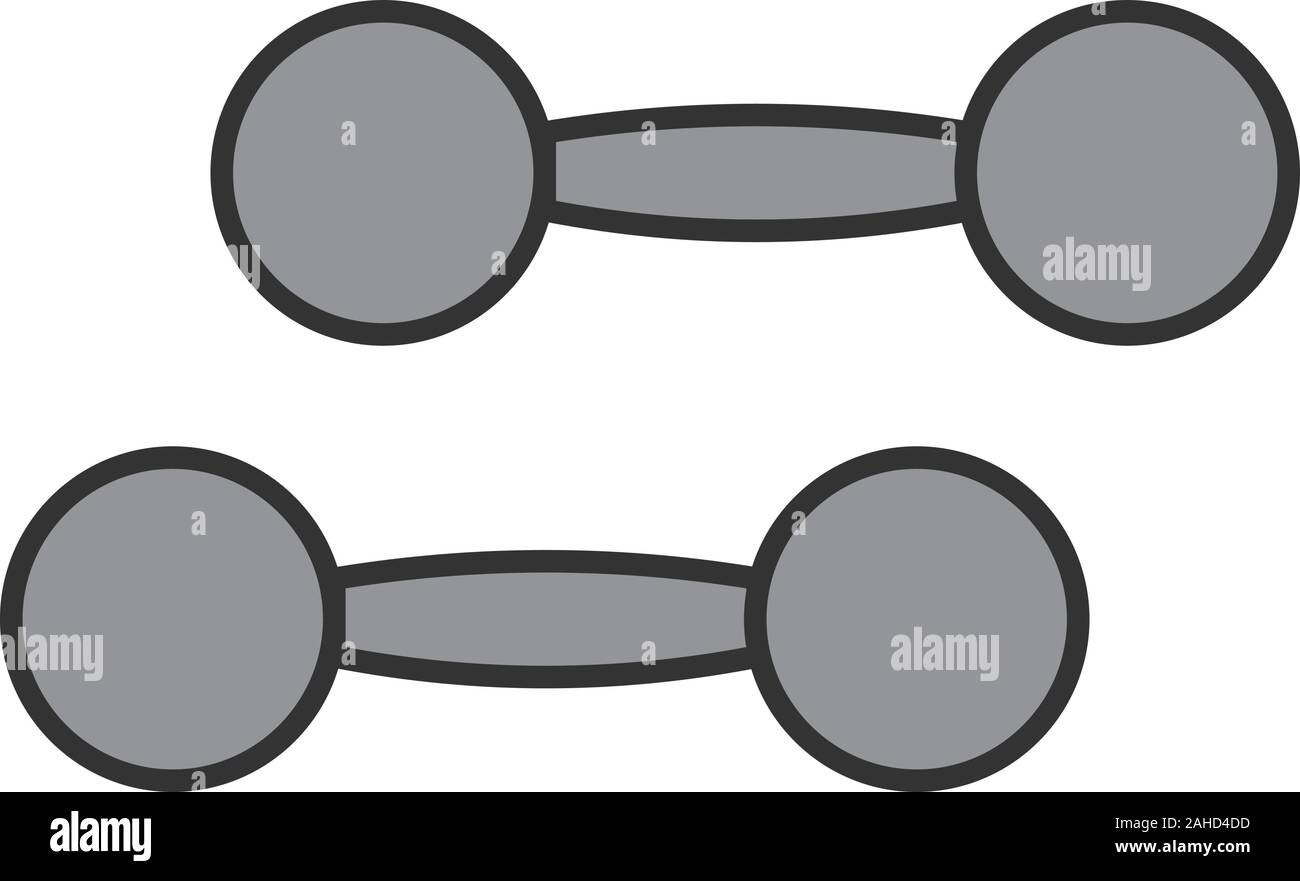 Dumbbells color icon. Fitness equipment. Isolated vector illustration ...