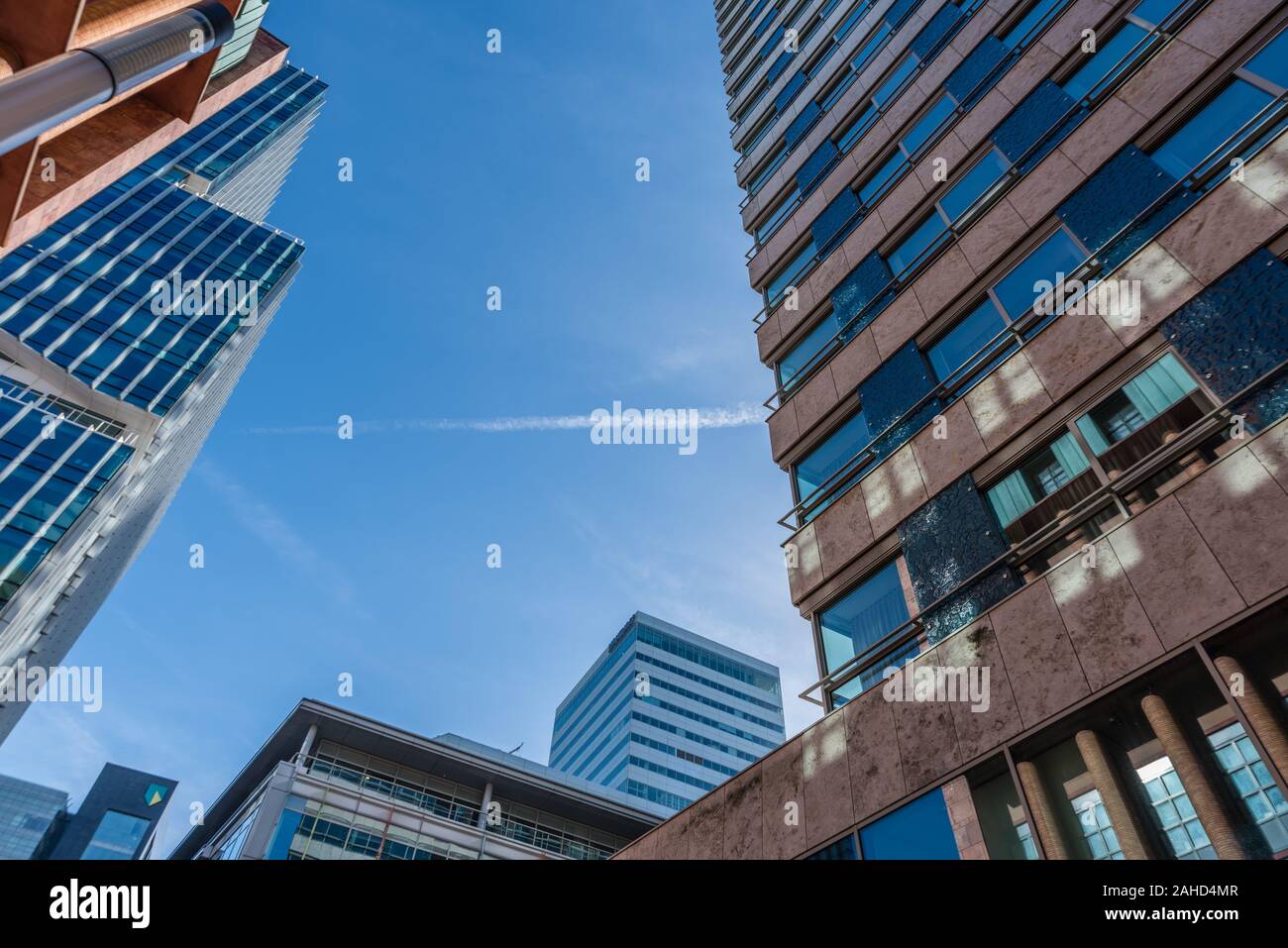 Amsterdam 29 September 2019 glass tower buildings in the financial ...