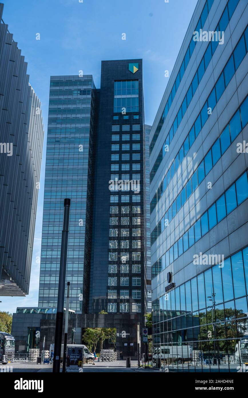 Amsterdam 29 September 2019 glass tower buildings in the financial ...