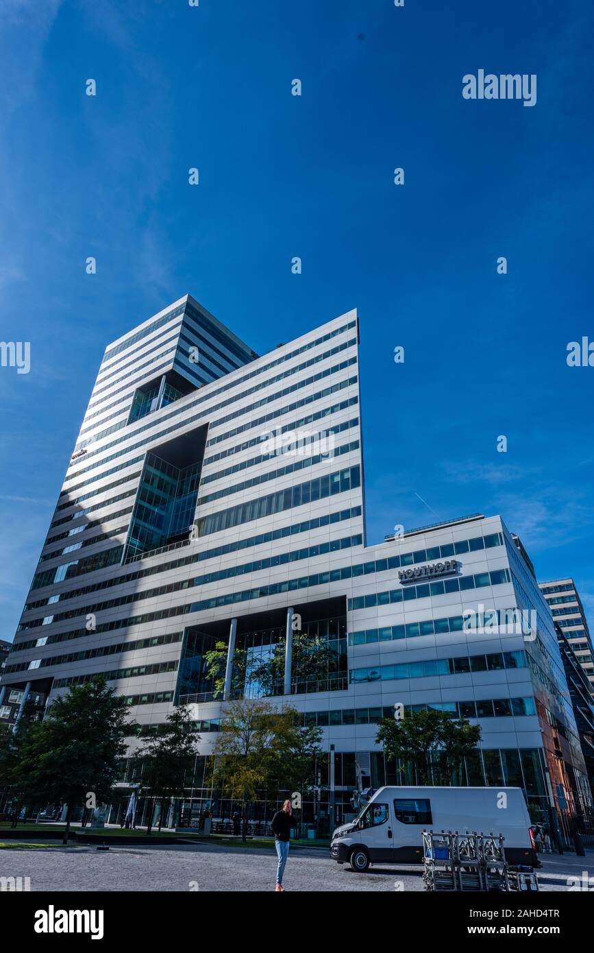 Amsterdam 29 September 2019 glass tower buildings in the financial ...