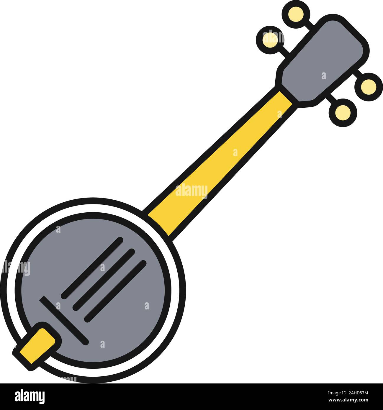 Banjo color icon. Isolated vector illustration Stock Vector Image & Art ...