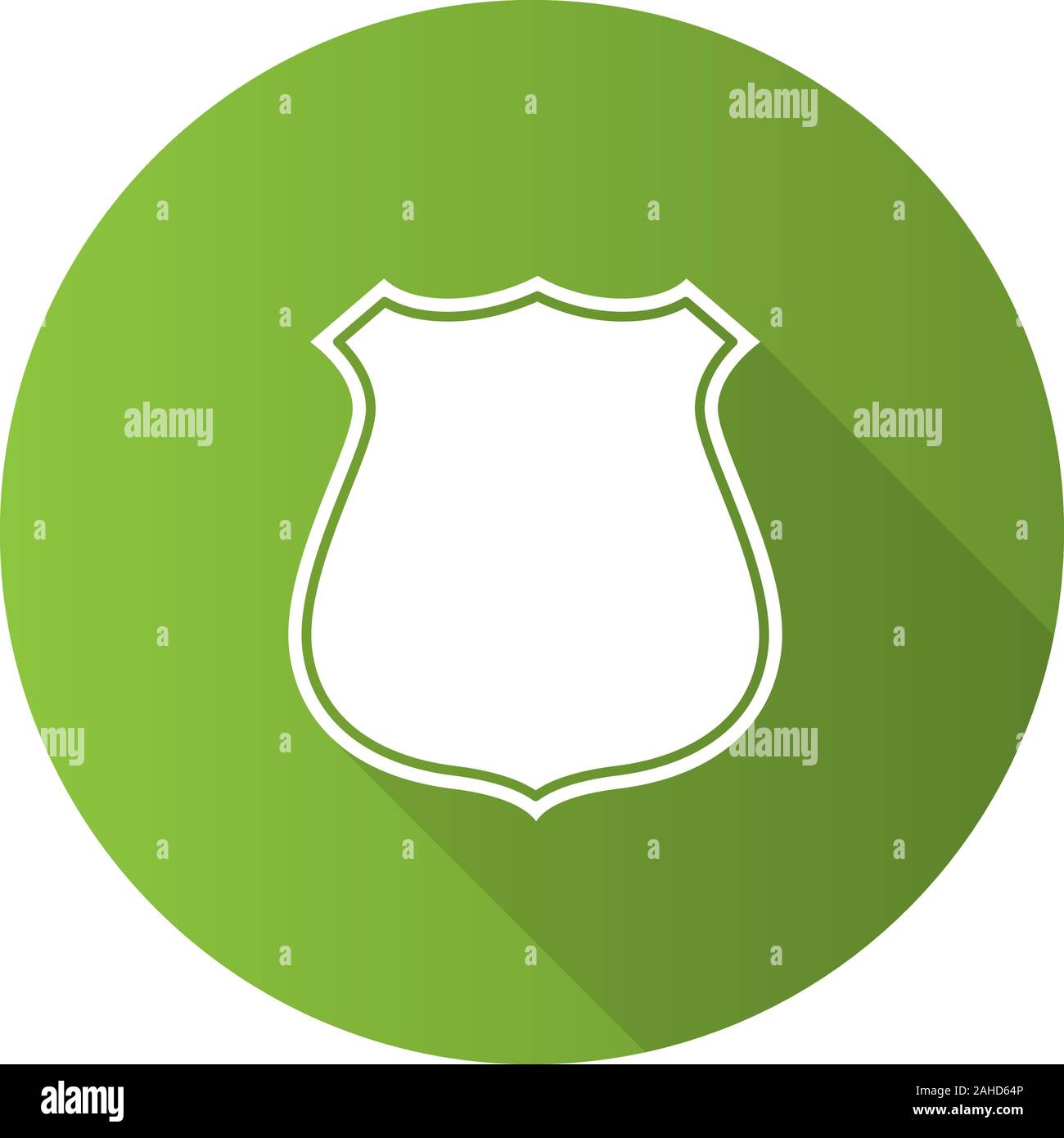 Badge, emblem flat design long shadow glyph icon. Firefighter or ...