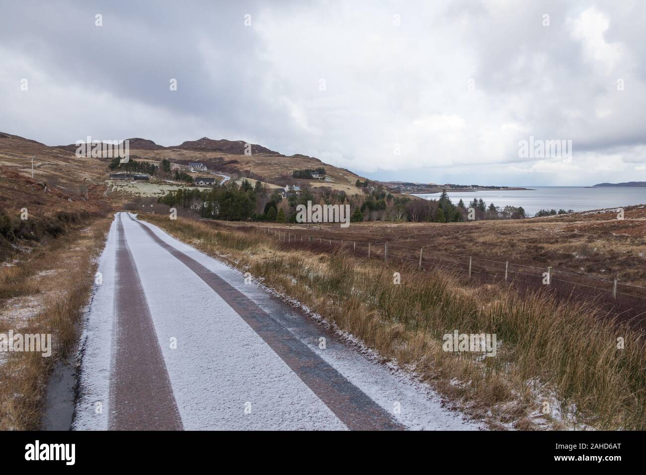 Settlement of Naast overlooking Loch Ewe in Wester Ross Ross-shire ...