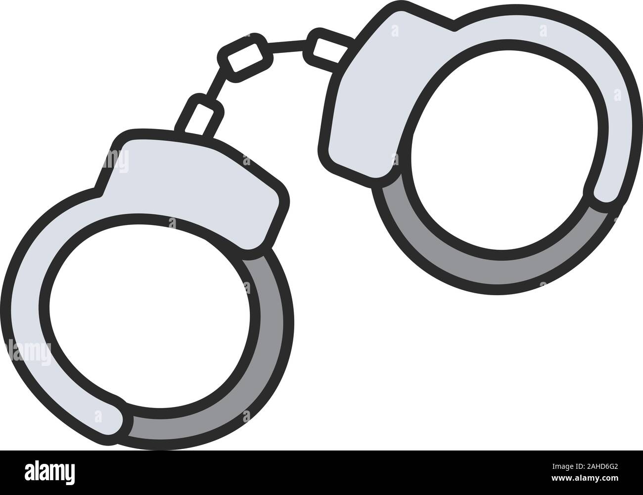 Handcuffs color icon. Manacle. Isolated vector illustration Stock ...