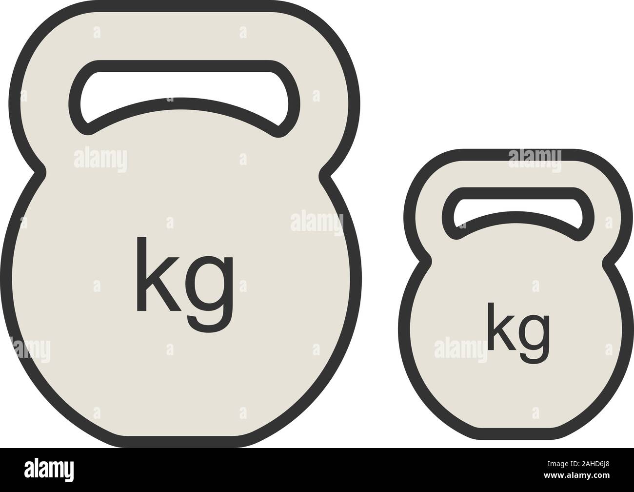 Kettlebells color icon. Exercise weights. Sports equipment. Isolated ...