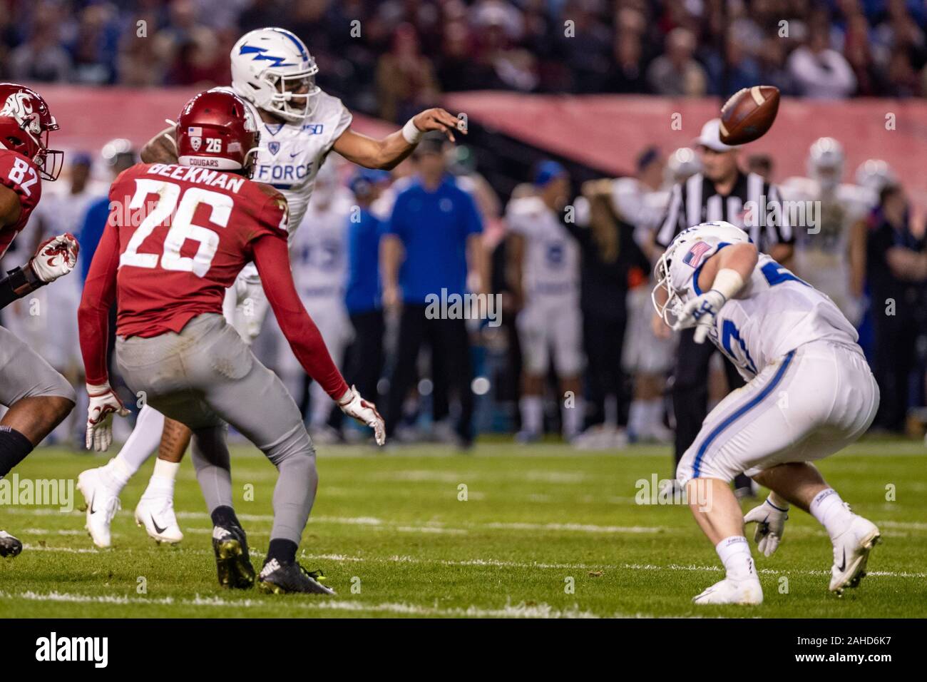 Phoenix, Arizona, USA. 27th Dec, 2019. Air Force Falcons quarterback ...