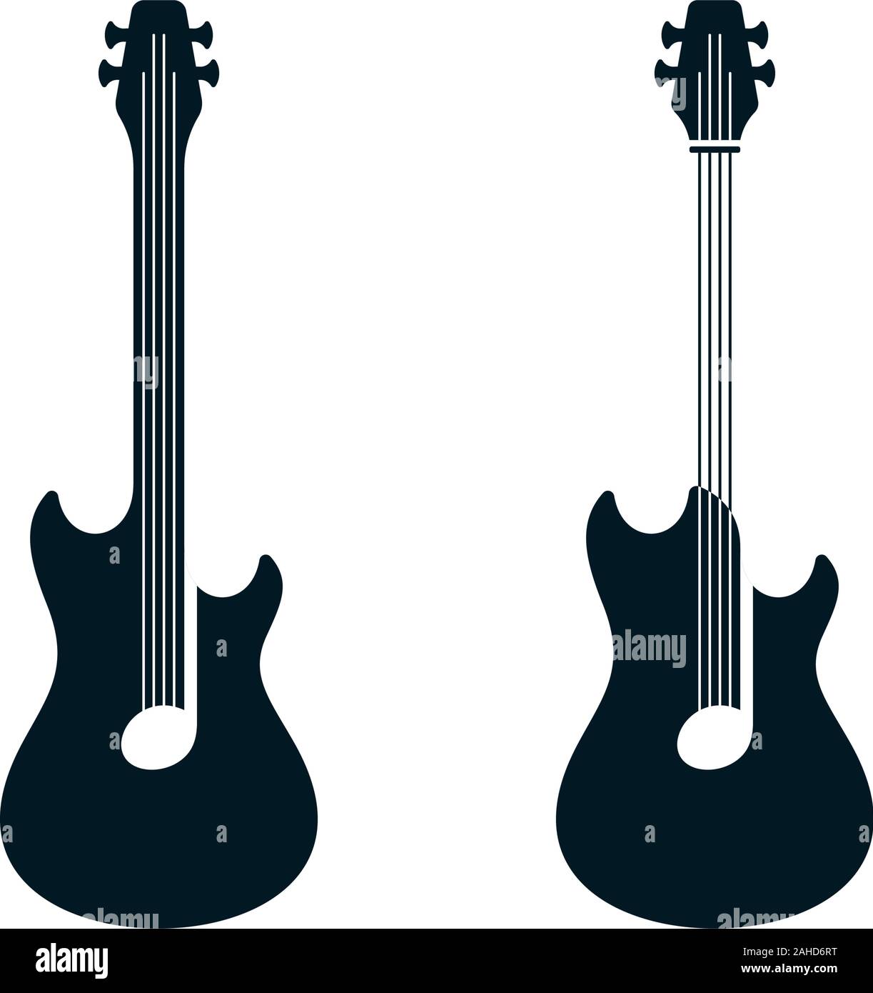 Guitar symbols with notes. Musical instruments icon design Stock Vector ...