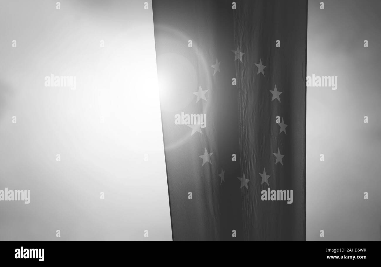 Broken european flag Black and White Stock Photos & Images - Alamy