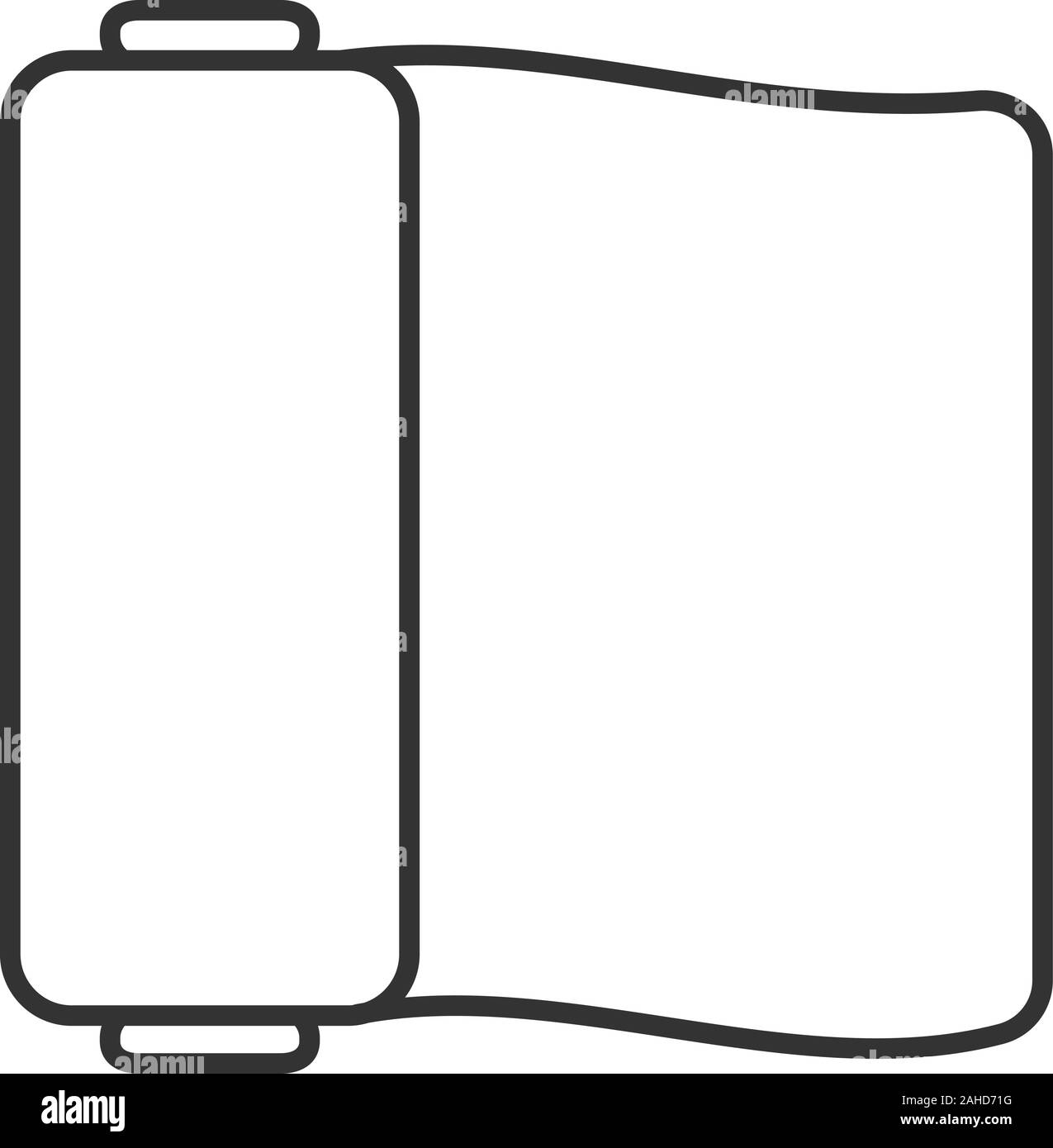 Fabric roll linear icon. Thin line illustration. Textile. Contour ...