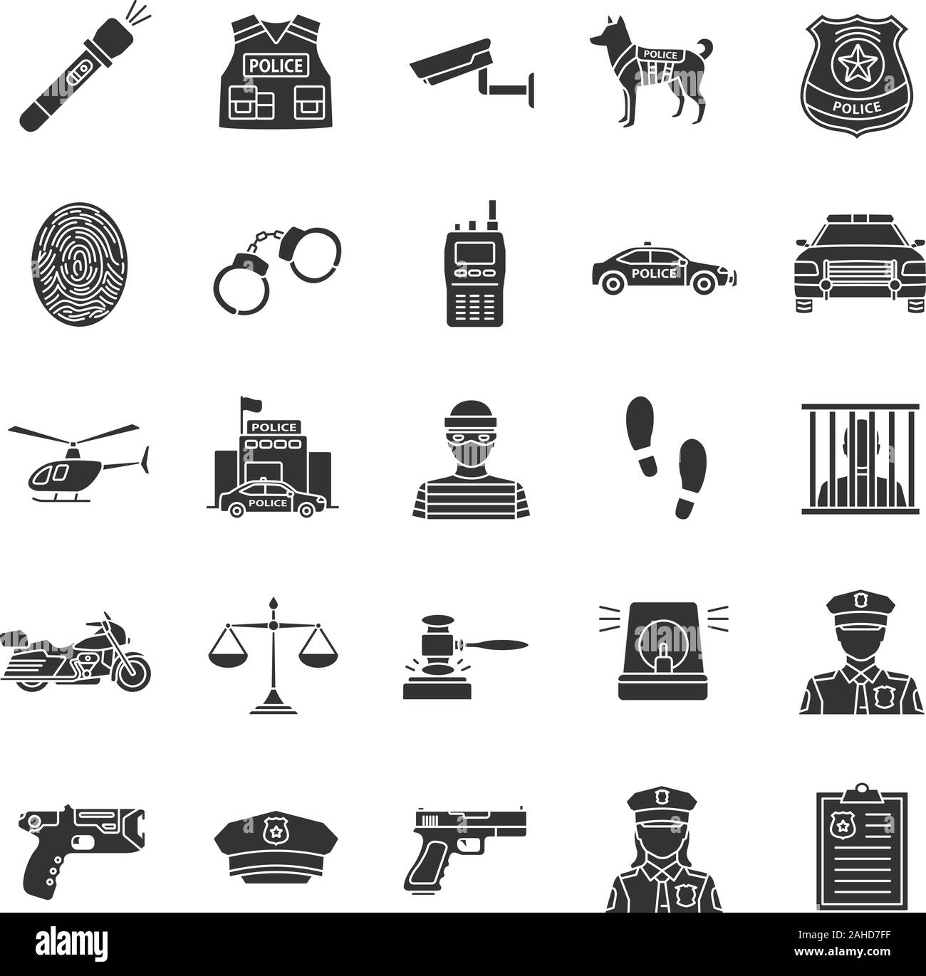 Law Enforcement Symbols Police Badge Vector. Sheriff, Marshal Label...