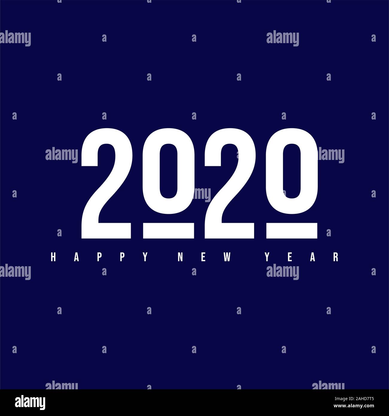 2020 Happy New Year solid background template design. editable vector ...