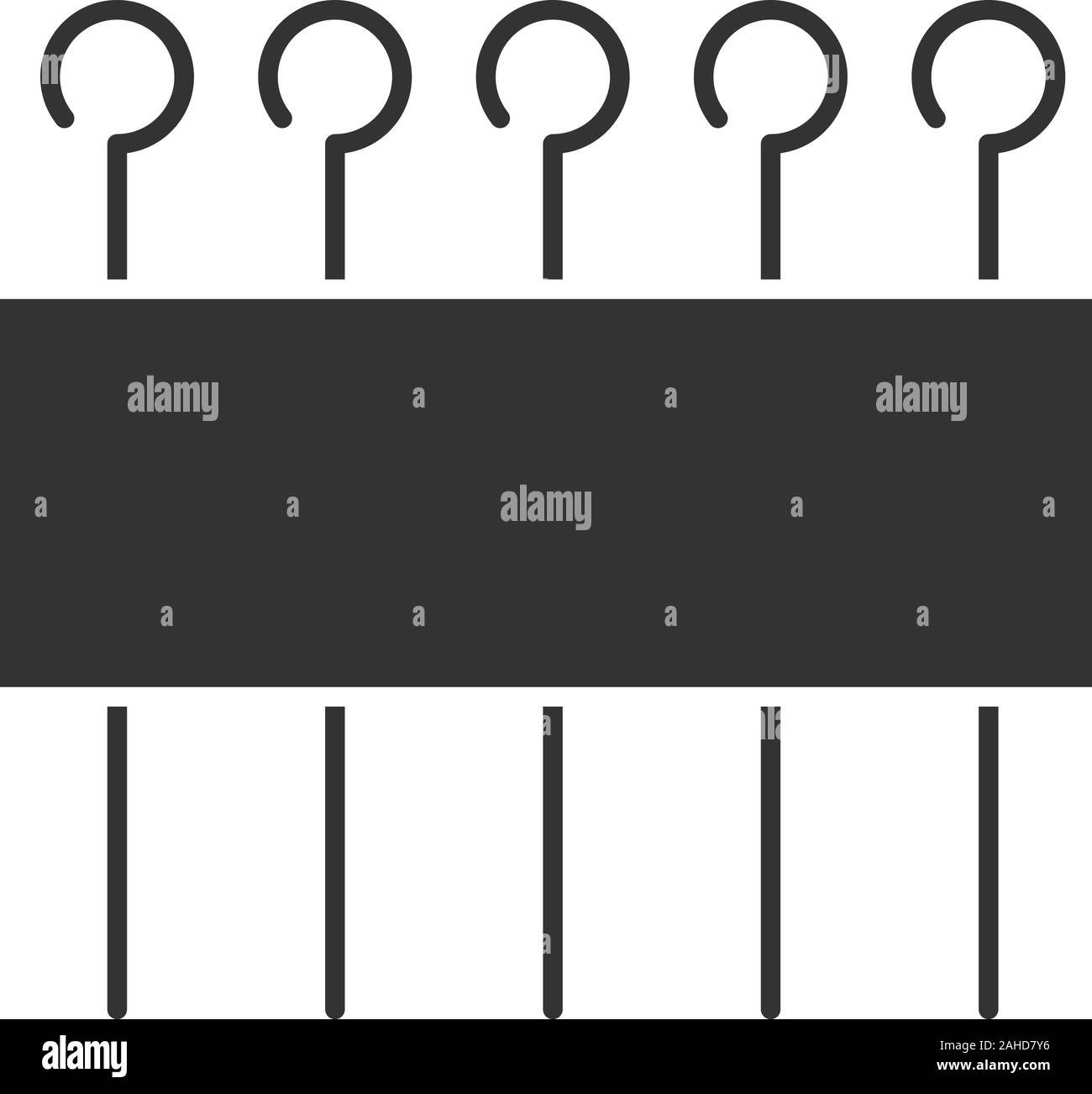 Eye pins set glyph icon. Silhouette symbol. Negative space. Vector ...