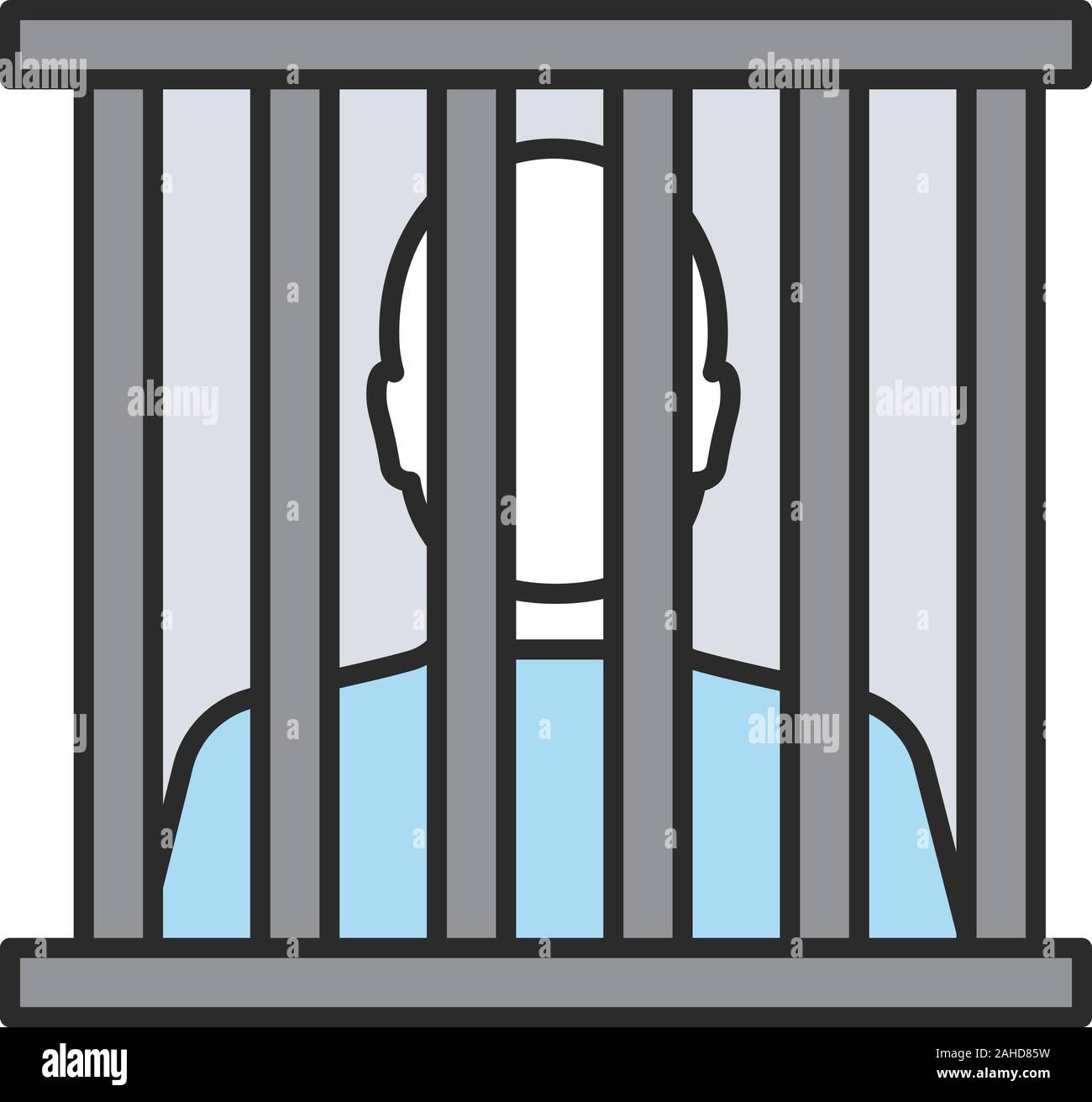 Prisoner color icon. Jail, prison. Isolated vector illustration Stock ...