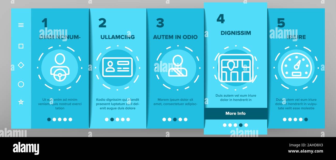 Driver Onboarding Icons Set Vector Stock Vector Image & Art - Alamy