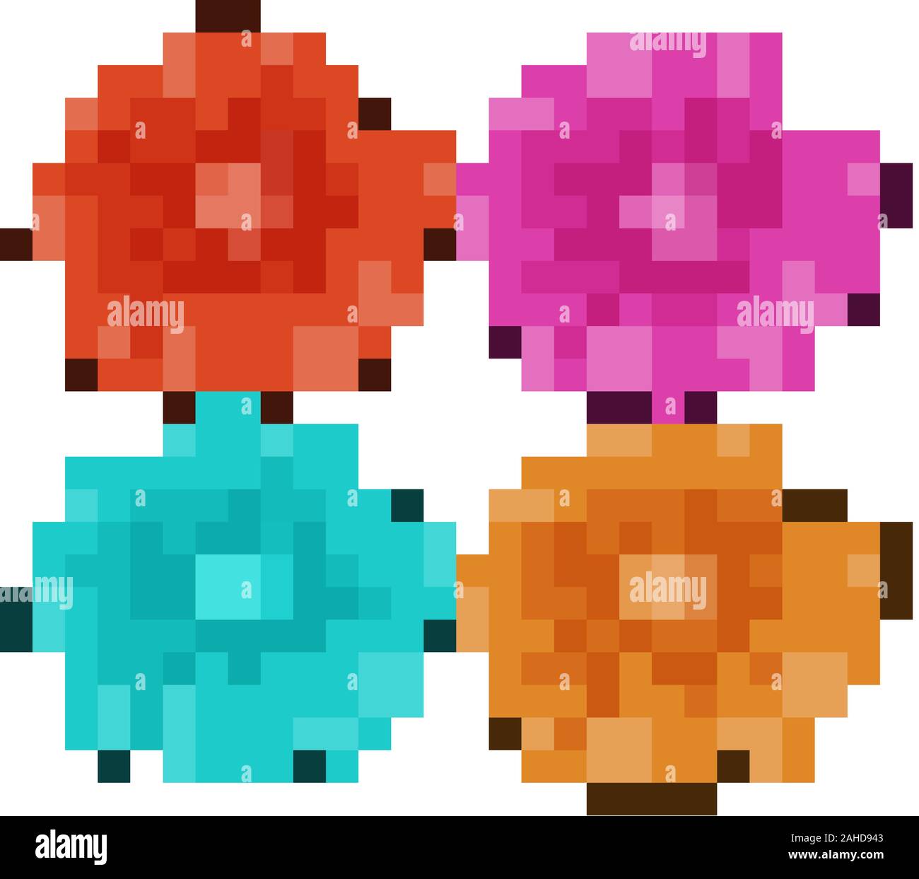 Isolated set of flowers illustration Stock Vector Image & Art - Alamy