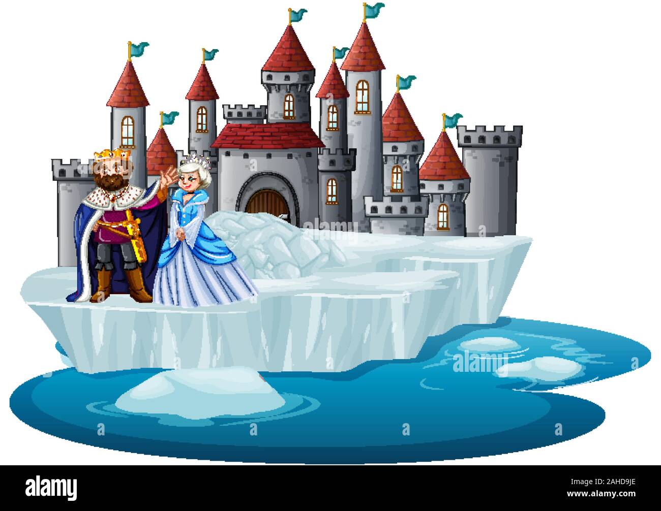 King and queen at the castle illustration Stock Vector Image & Art - Alamy