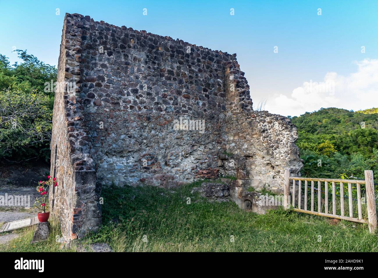 Ruins of a 17th-century Chateau Dubuc in Trinite, Martinique, France ...