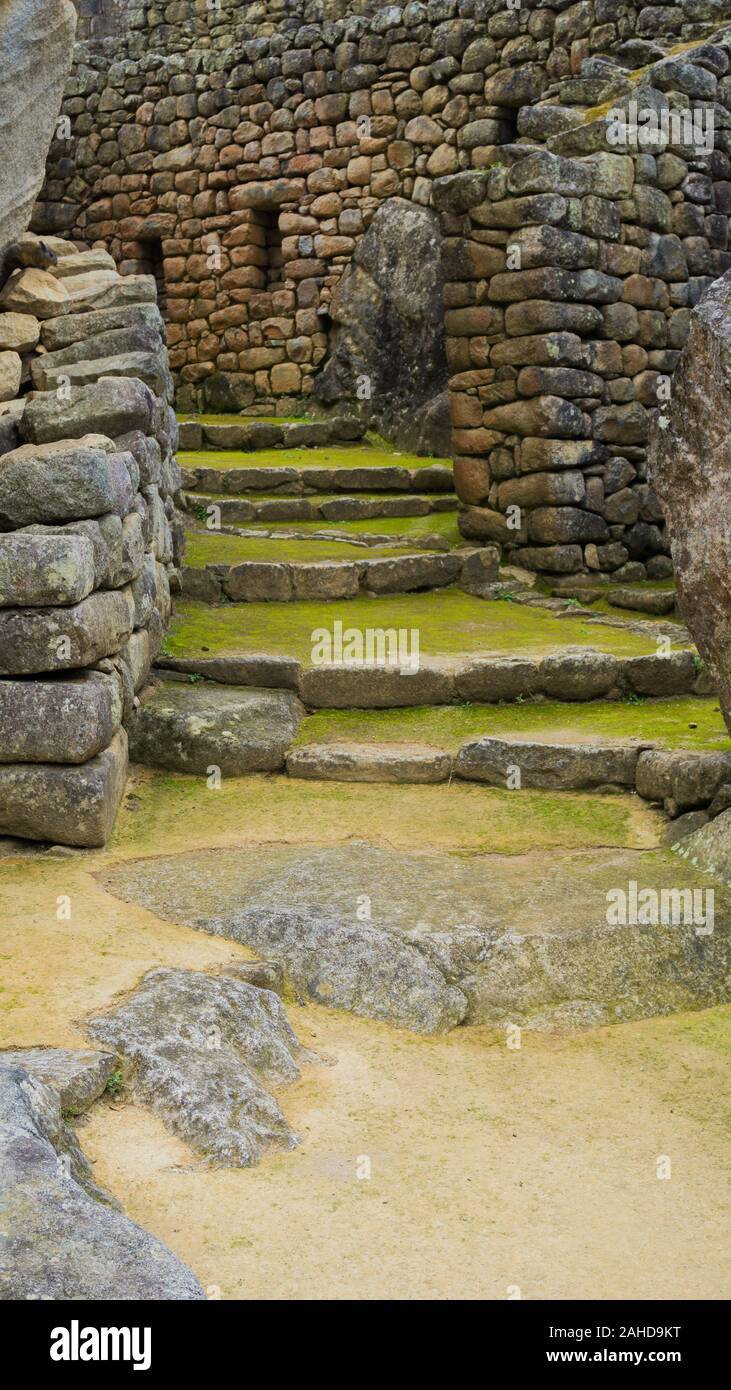 Condor Temple, Machu Picchu in Cusco Peru Stock Photo - Alamy