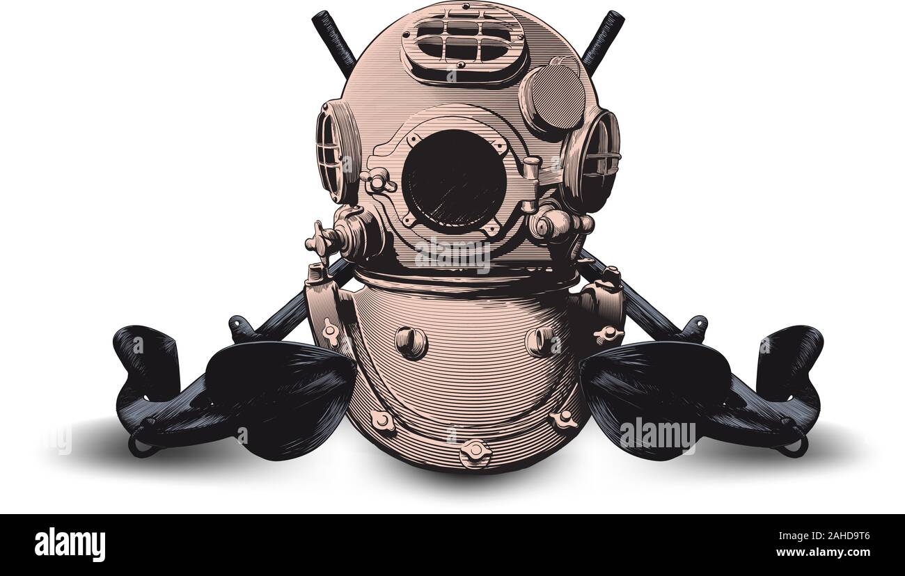 Diving helmet Stock Vector Images - Alamy